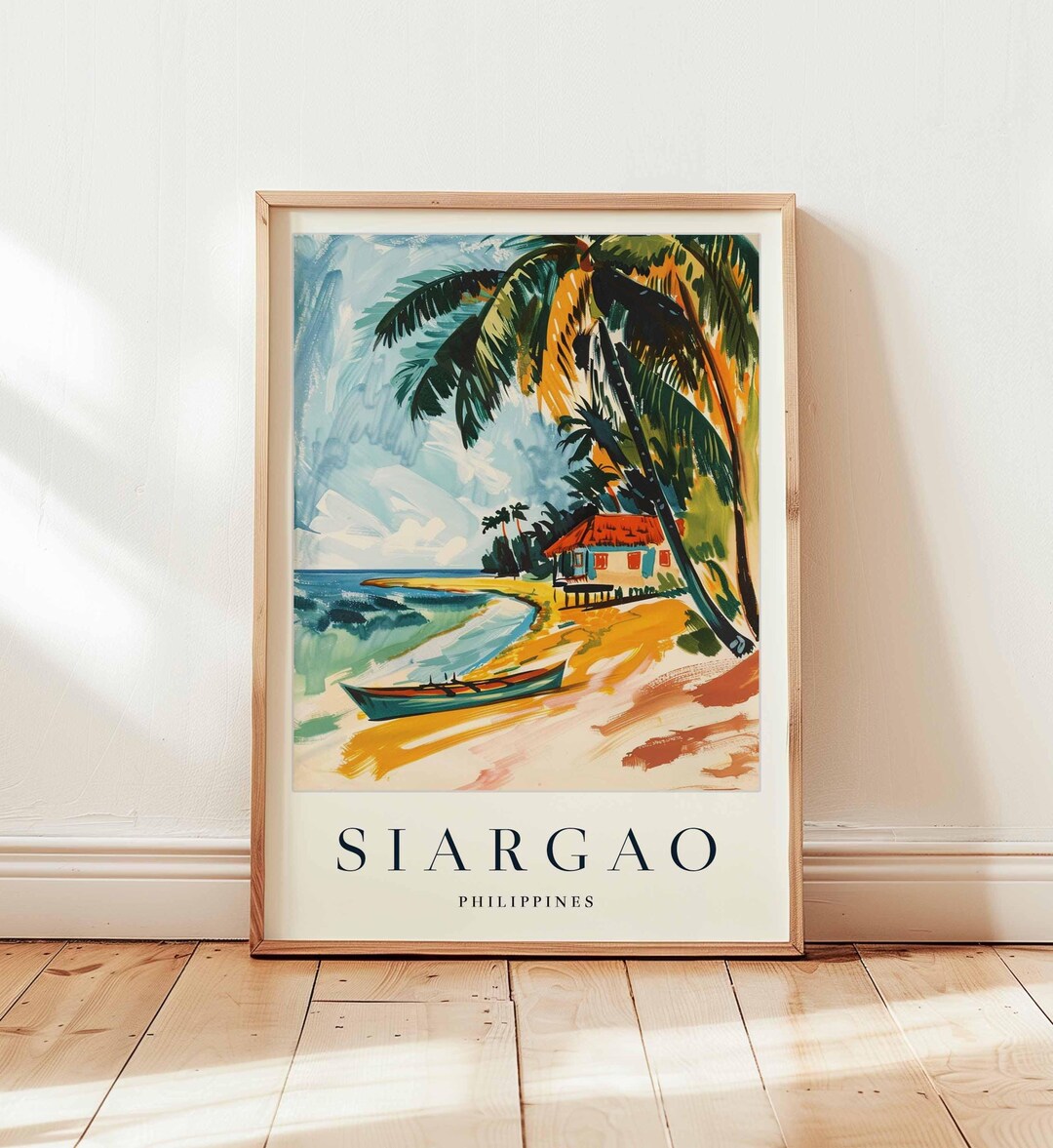 Siargao Philippines Travel Poster: Island Surf Art Print - Etsy