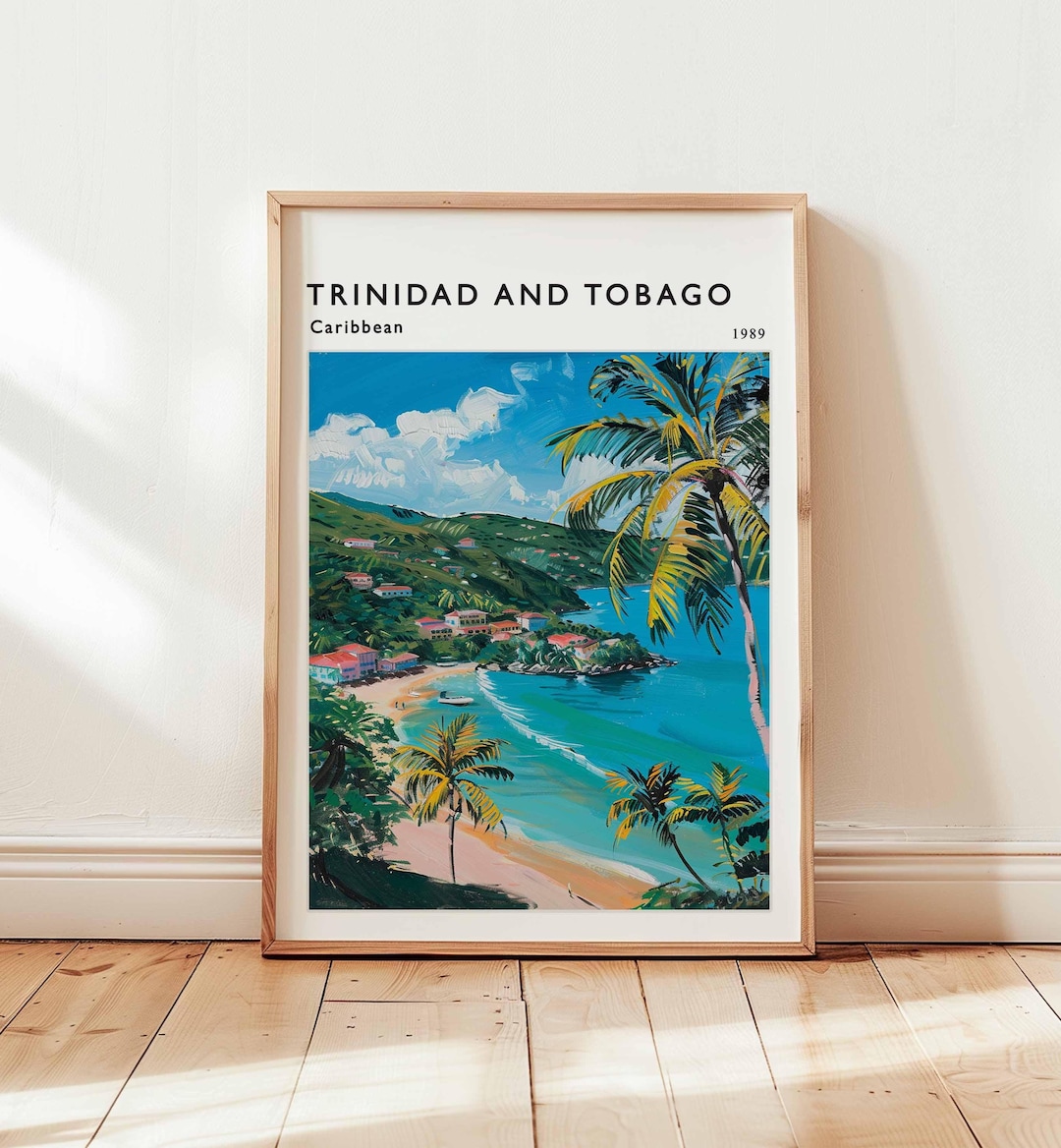Trinidad and Tobago Poster, Caribbean Travel Print, Island Wall Art ...