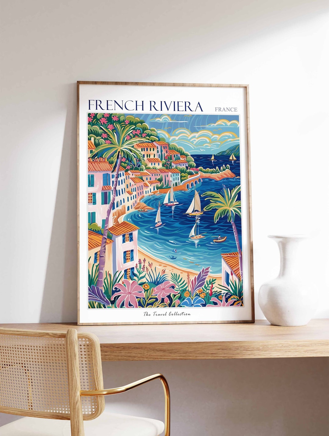 French Riviera Poster, French Riviera Travel Print, French Travel ...
