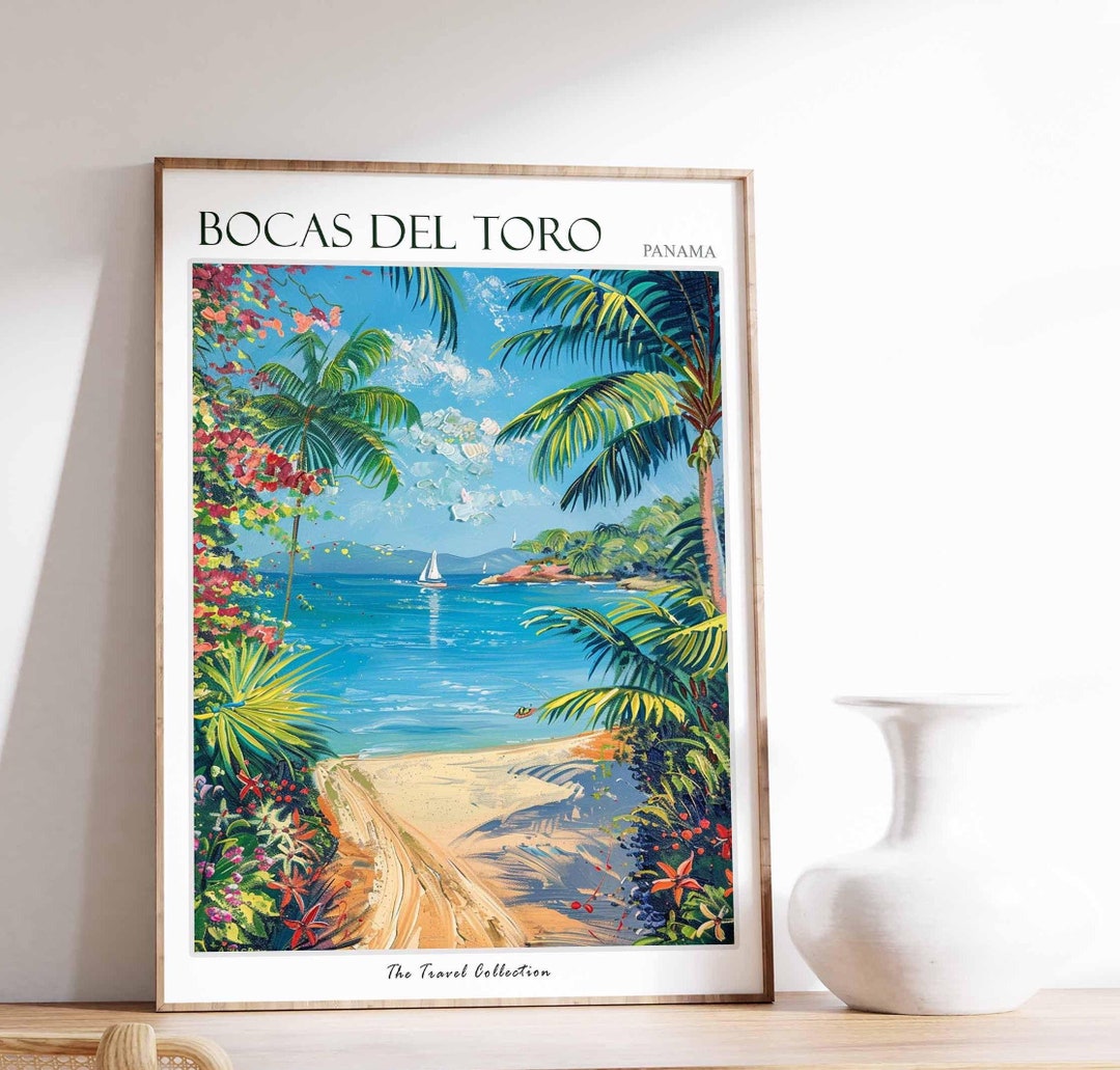 Bocas Del Toro Poster, Panama Travel Print, North American Decor, North ...