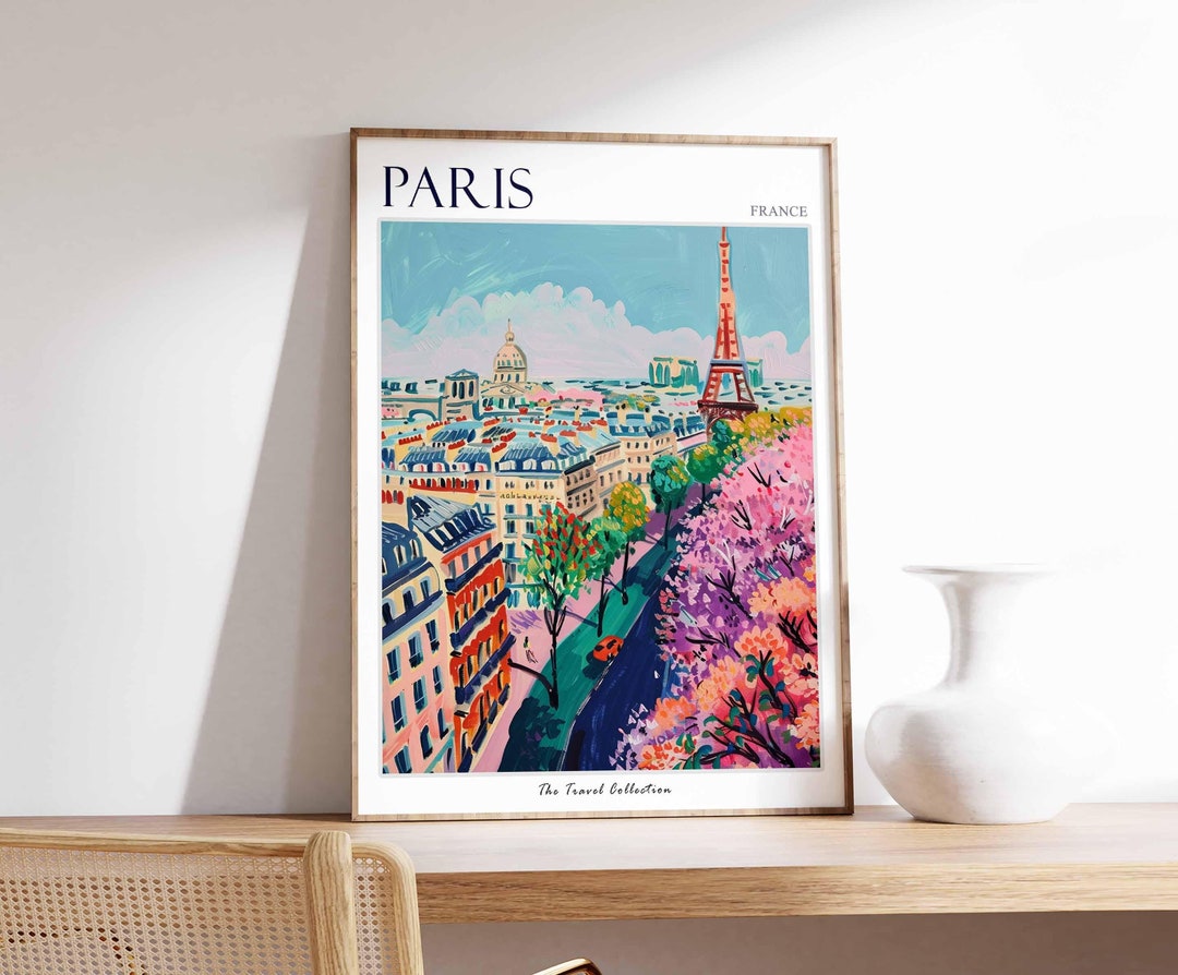 Paris Poster, France Travel Print, French Decor, Europe Travel Poster ...