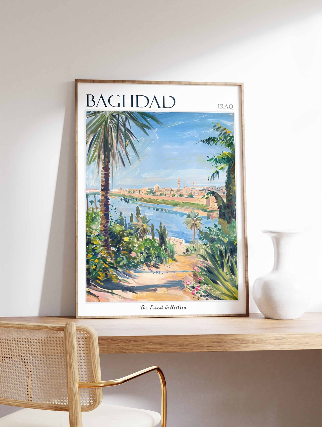 Baghdad Poster, Baghdad Travel Print, Islamic Decor, Tropical Wall Art ...