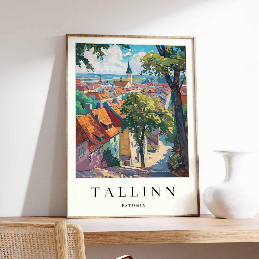 Tallinn Poster, Estonia Travel Print, Old Town Print, Medieval City ...