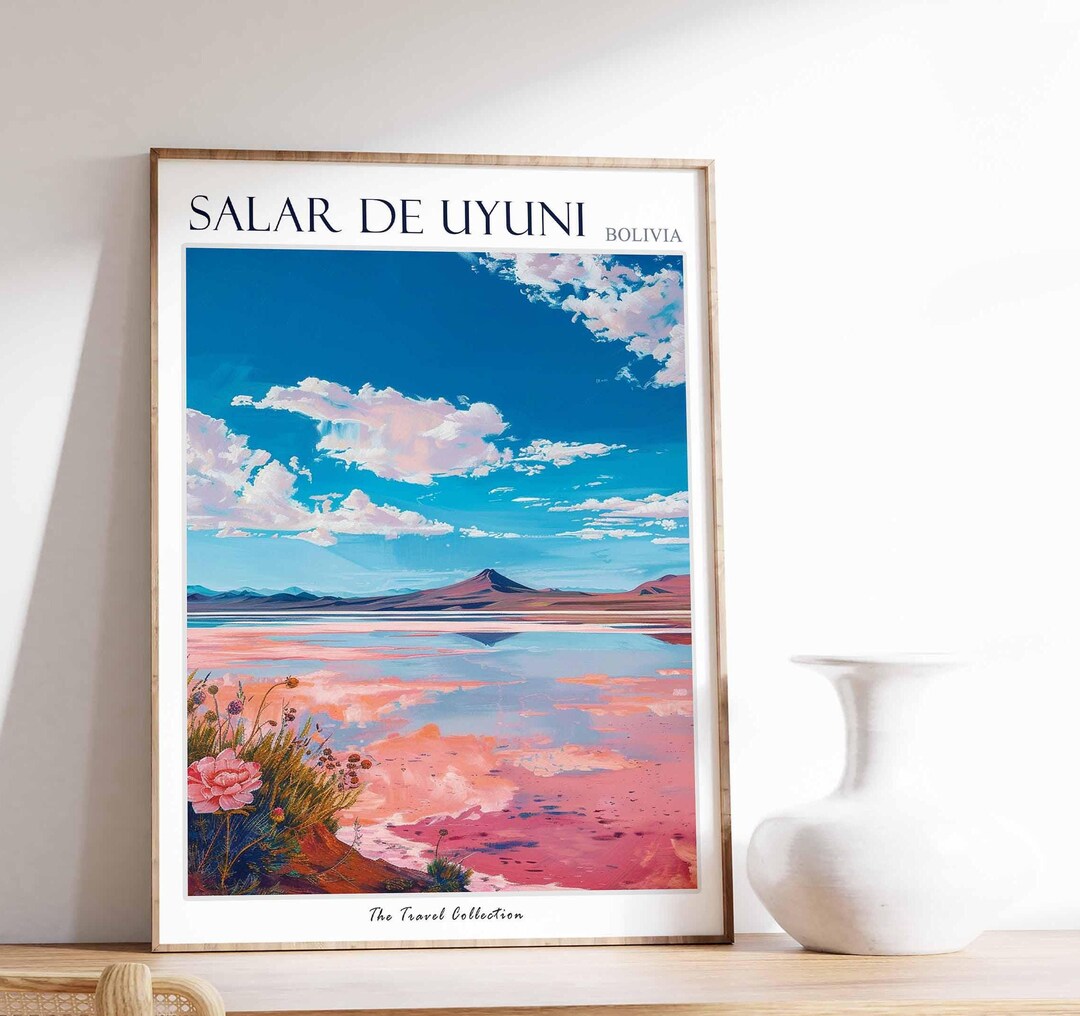 Salar De Uyuni Poster, Bolivia Travel Print, Bolivian Decor, South ...