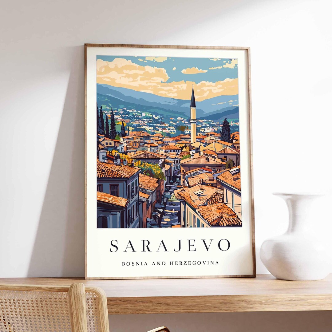 Sarajevo Poster, Bosnia Poster, Sarajevo Wall Art, Bosnia Travel Print ...