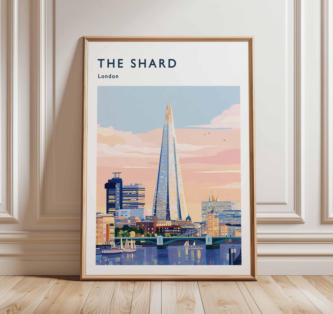 The Shard London Poster: Modern British Architecture Print - Etsy