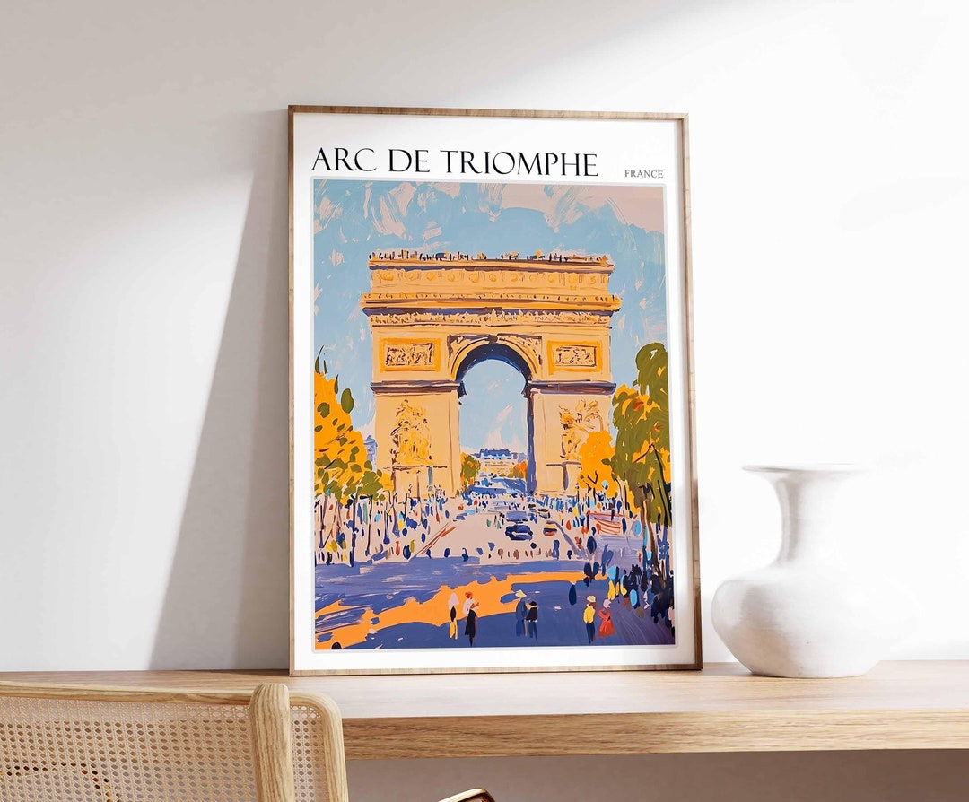 Arc De Triomphe Poster, Arc De Triomphe Travel Print, French Travel ...