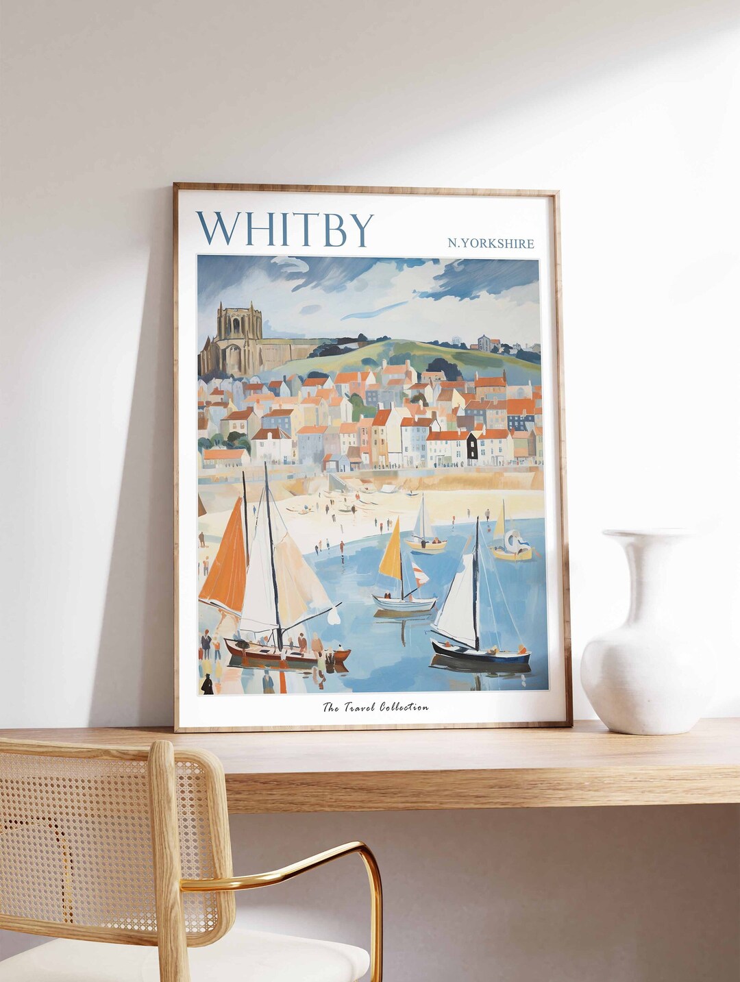 Whitby Poster, Whitby Travel Print, North Yorkshire Travel Poster ...