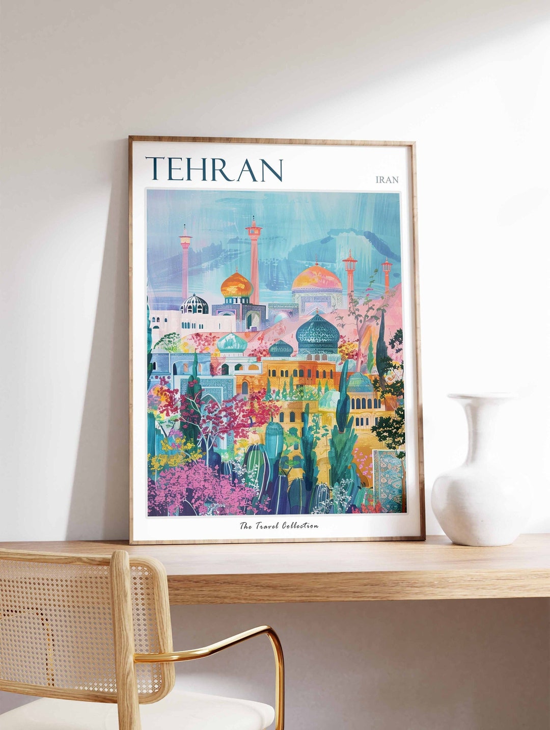 Tehran Poster, Tehran Travel Print, Tropical Decor, City Wall Art ...