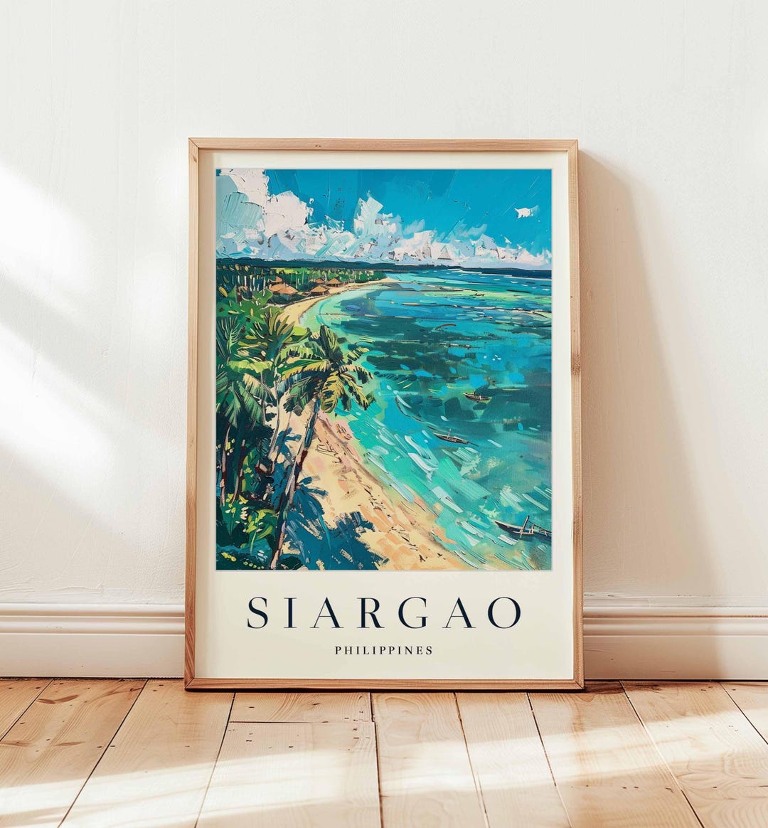 Siargao Philippines Travel Poster: Island Surf Art Print - Etsy