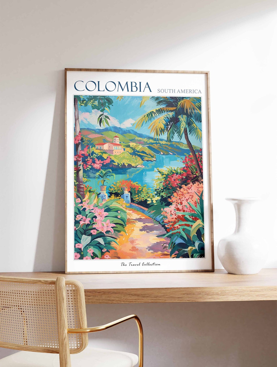 Colombia Poster, Colombia Travel Print, Tropical Decor, Botanical Print ...