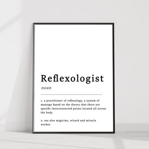 Definition of Reflexologist Quote Poster Print, Reflexology Poster ...
