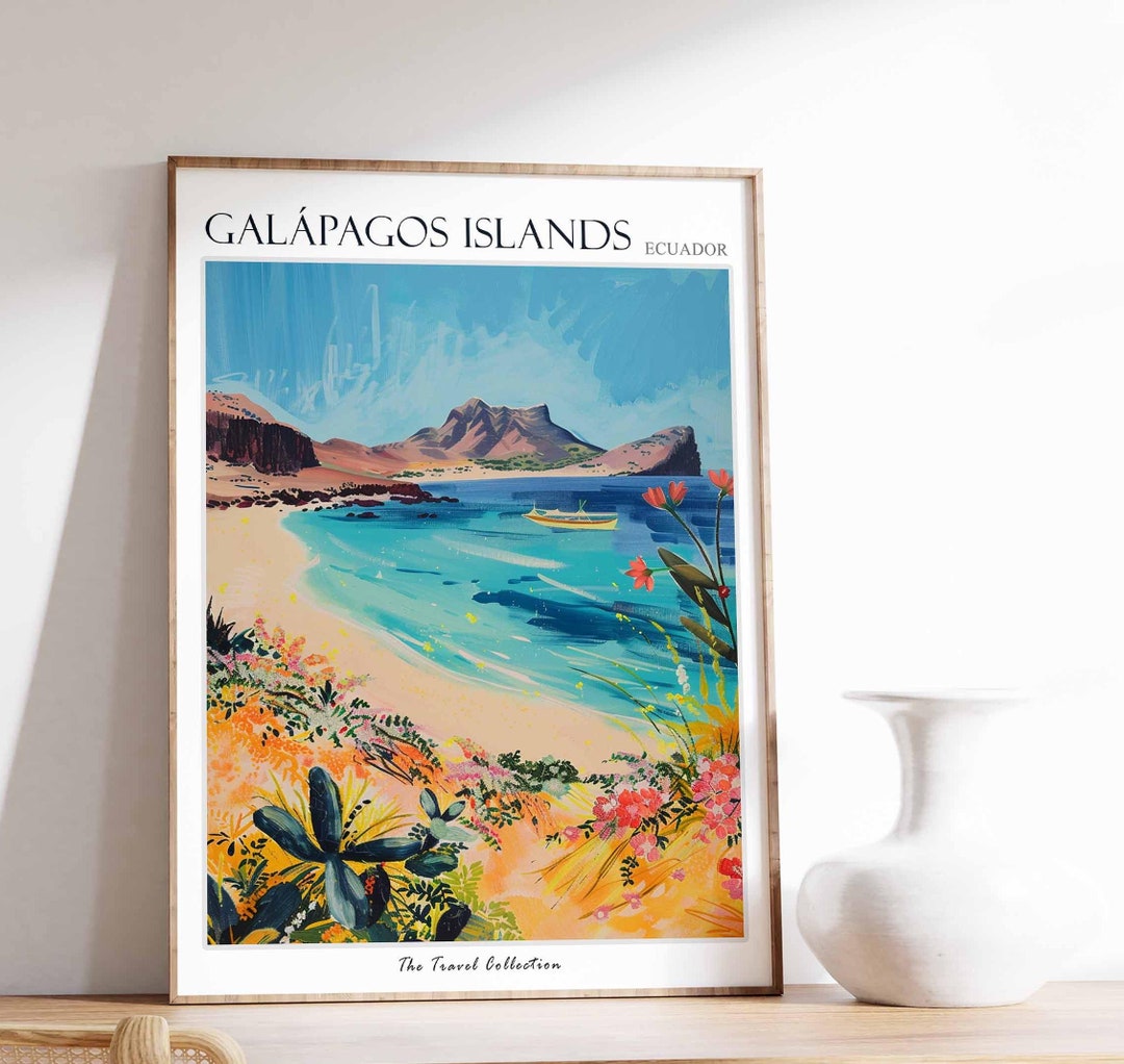 Galápagos Islands Poster, Ecuador Travel Print, South American Decor ...