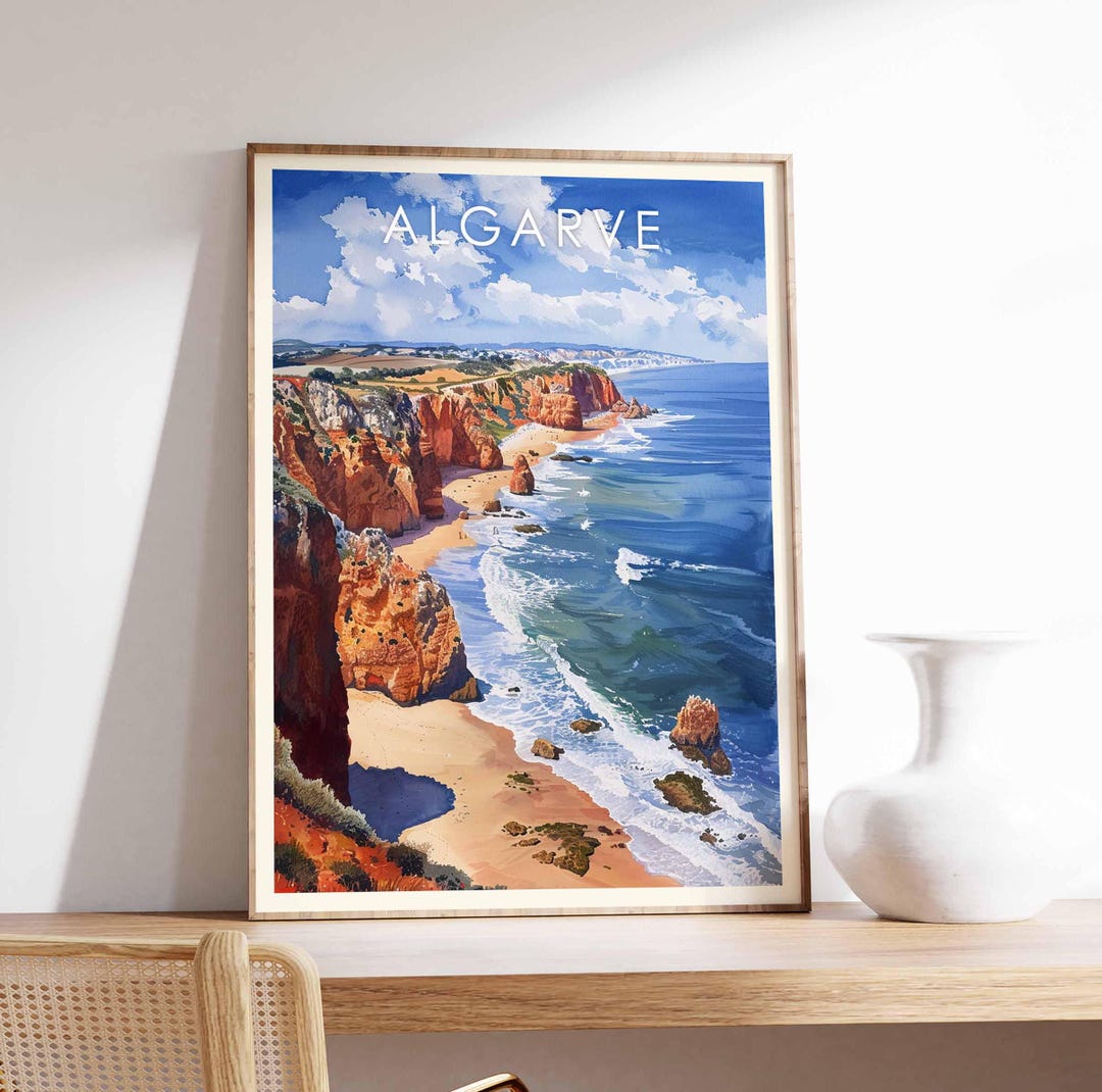 Algarve Coast Poster: Portugal Beach Scenic Print - Etsy