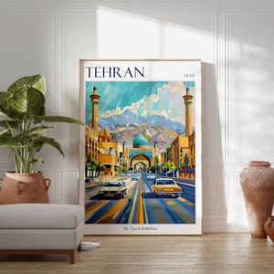 Tehran Poster, Tehran Travel Print, Tropical Decor, City Wall Art ...