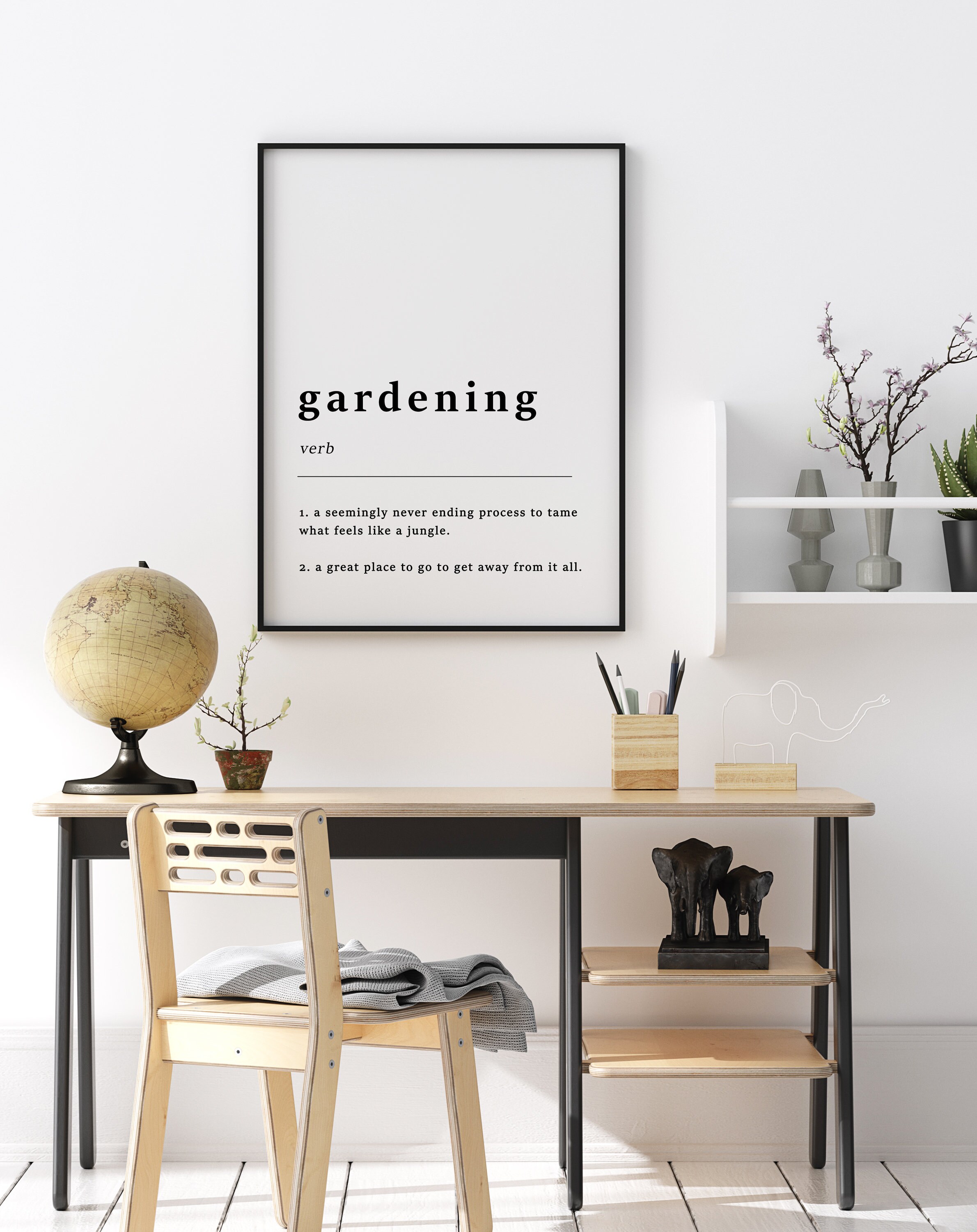 Definition of Gardening Quote Poster Print Gardening Print | Etsy