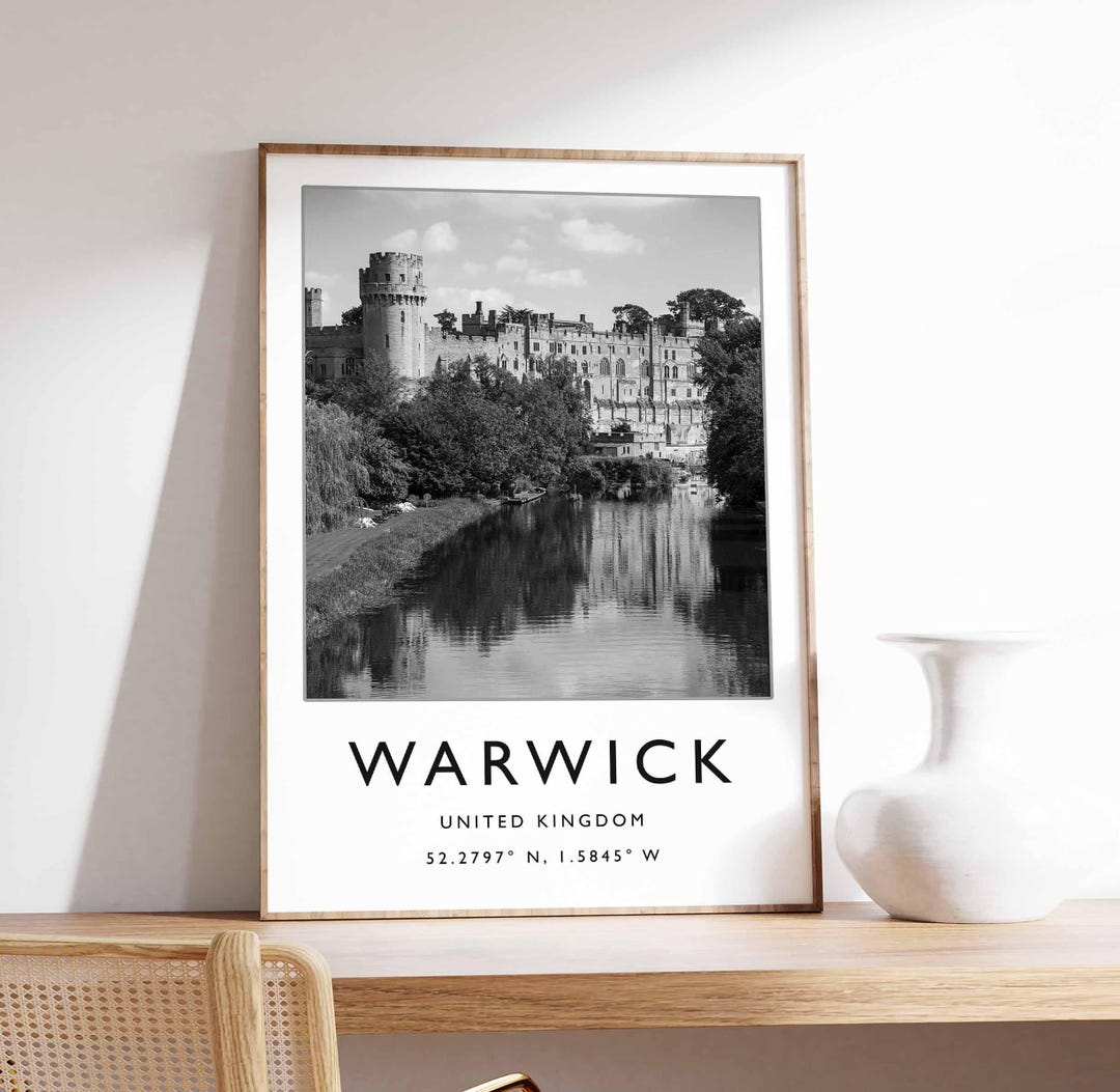 Warwick Poster, England Poster, Warwick Print, Warwick Wall Art ...