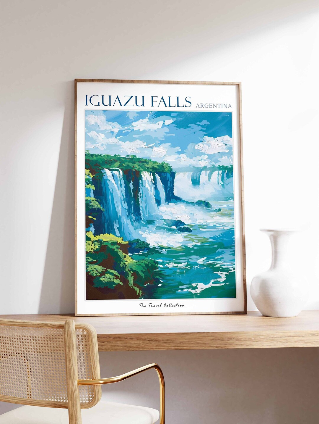 Iguazu Falls Poster, Iguazu Falls Travel Print, Argentina Travel Poster ...