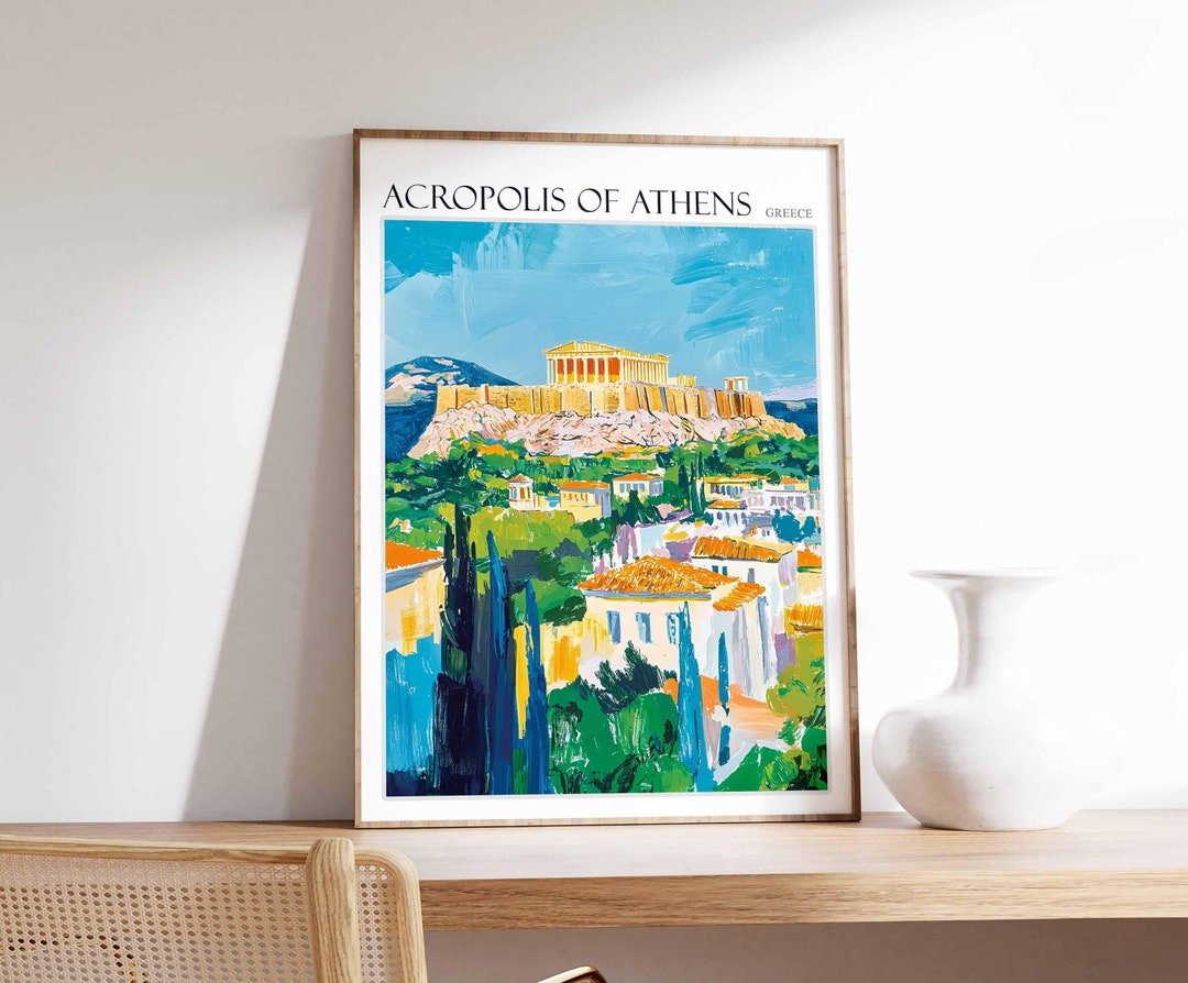 Acropolis of Athens Poster, Acropolis of Athens Travel Print, Greek ...