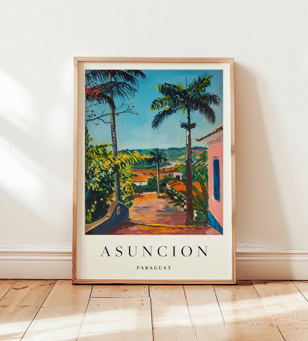 Asunción Poster, Paraguay Travel Print, South America Wall Art ...