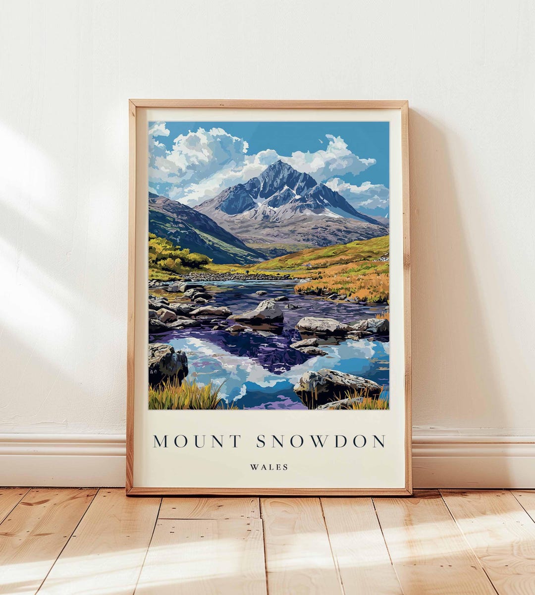 Mount Snowdon Poster, Wales travel Print, Eryri National Park Print ...