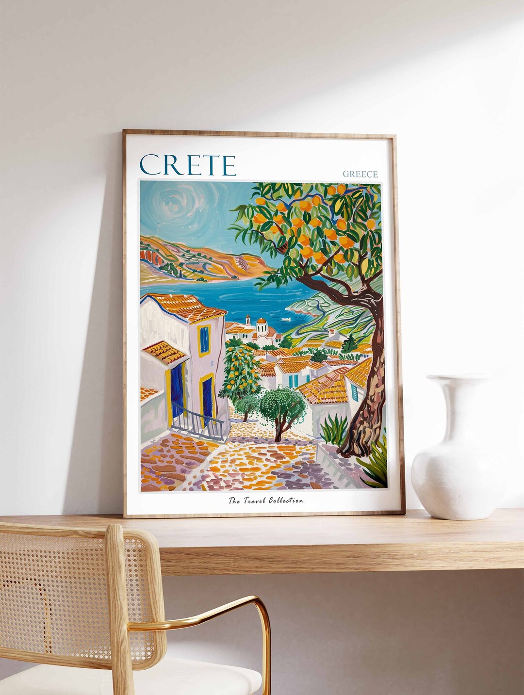 Crete Poster, Crete Travel Print, Greek Travel Poster, Tropical Decor ...