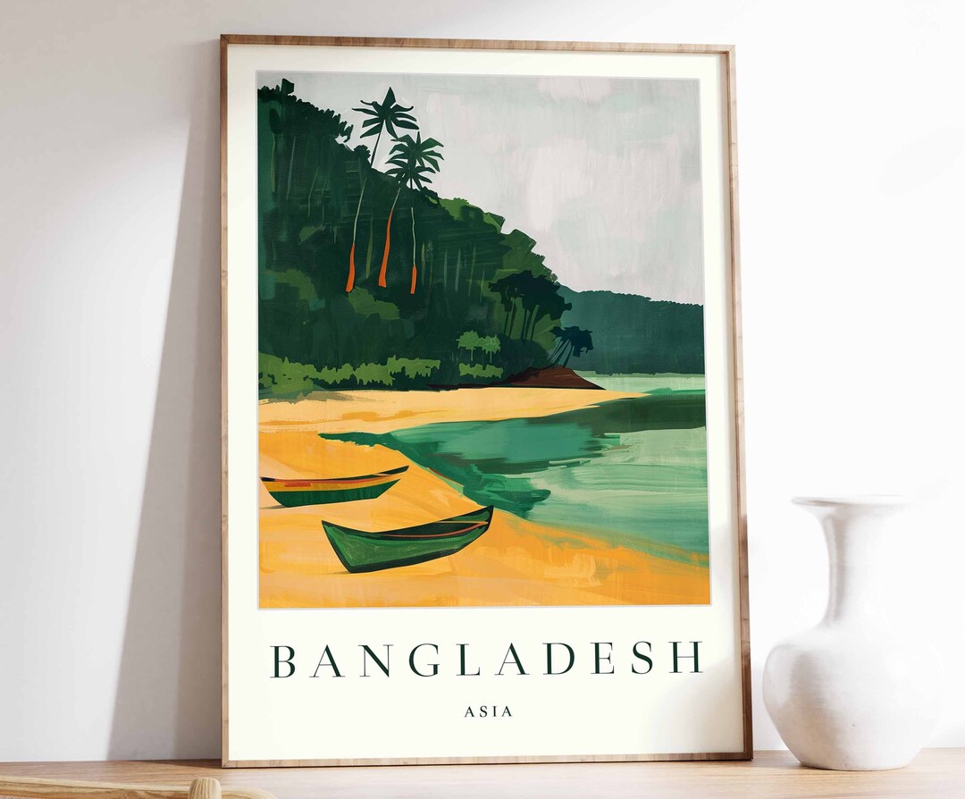 Bangladesh Poster, Bangladesh Travel Print, Asia Wall Art, Asian Travel ...