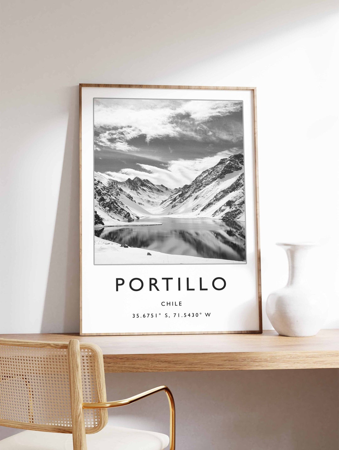 Portillo Ski Poster, Portillo Travel Poster, Chilean Ski Print, Chile ...