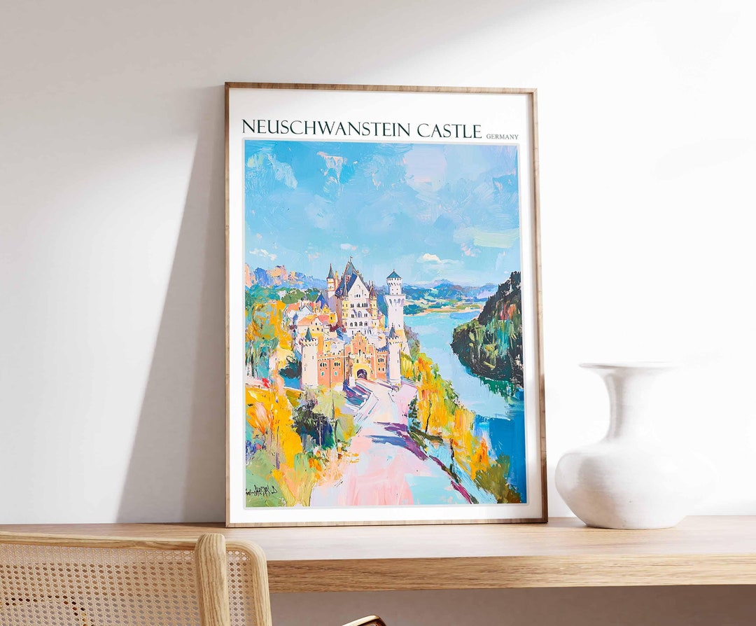 Neuschwanstein Castle Poster, Neuschwanstein Castle Travel Print ...