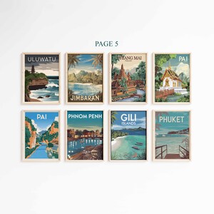 Southeast Asia Travel Poster Set: Retro Asian Art Prints - Etsy