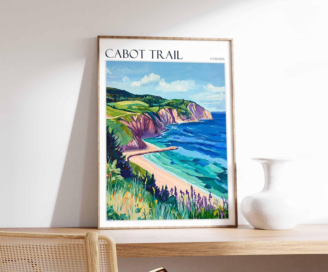 Cabot Trail Poster, Cabot Trail Art, Canadian Travel Print, Canada ...