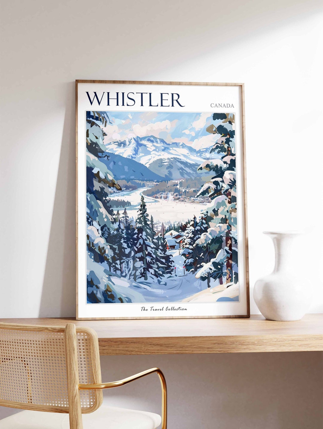 Whistler Poster, Whistler Travel Print, Ski Poster, Landscape Wall Art ...