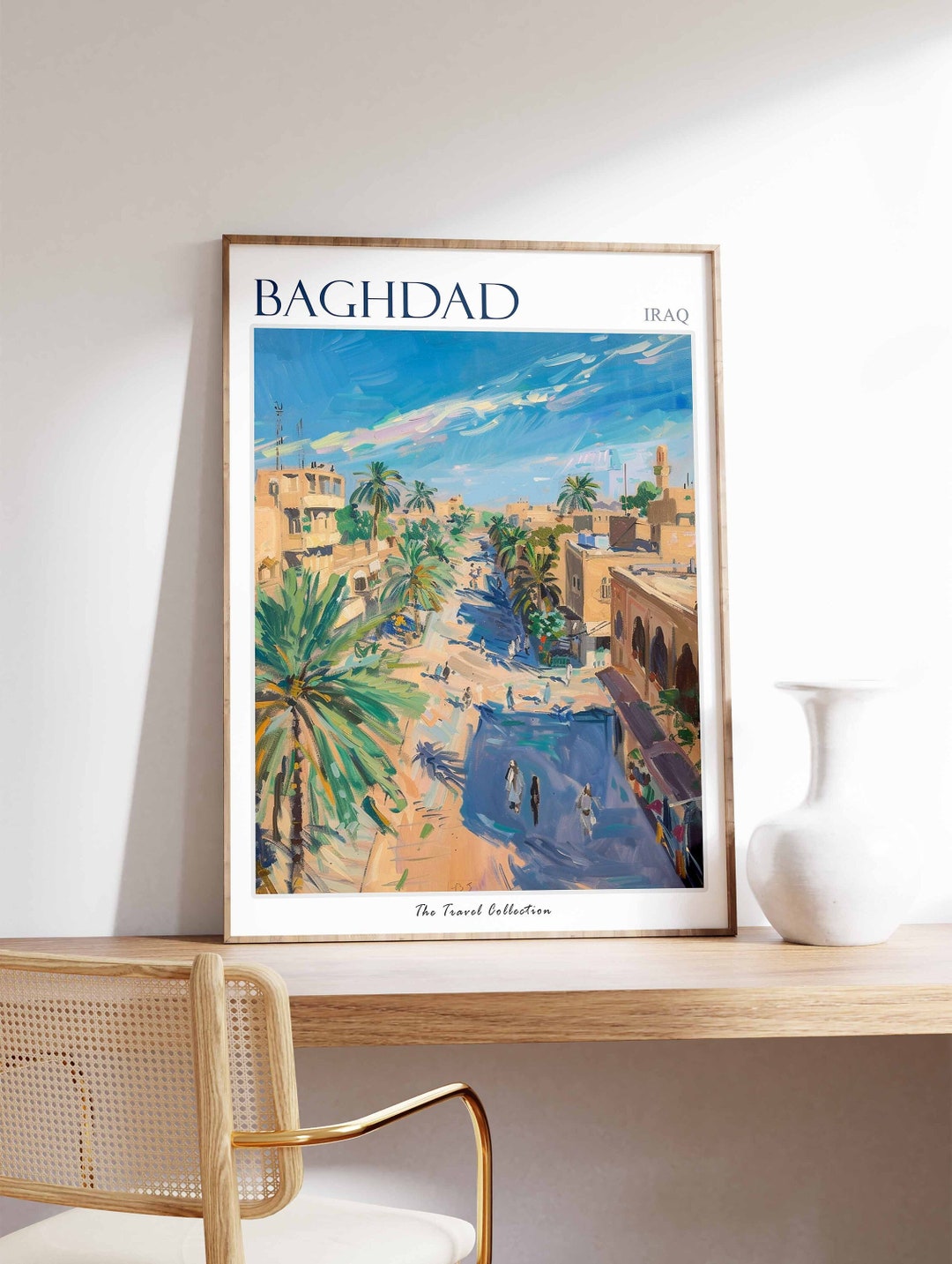 Baghdad Poster, Baghdad Travel Print, Islamic Decor, Tropical Wall Art ...