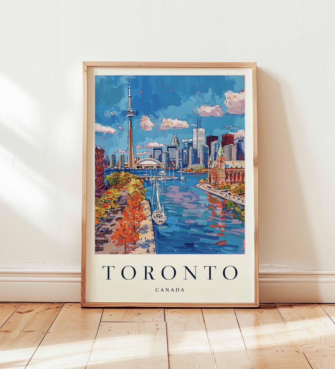 Toronto CN Tower Print: Canada Travel Poster, Urban Wall Art - Etsy
