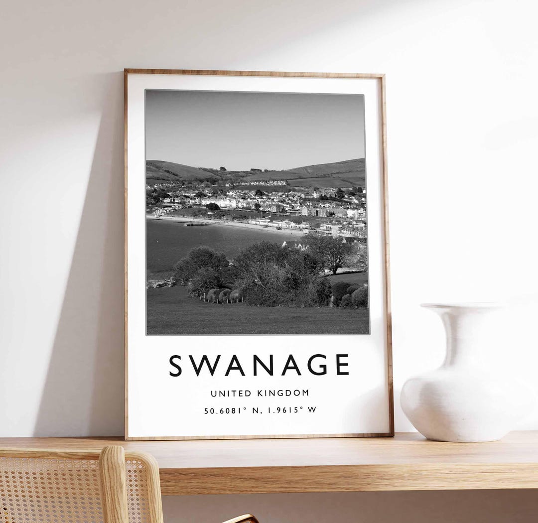 Swanage Poster, UK Poster, Swanage Wall Art, Swanage Print, Swanage ...