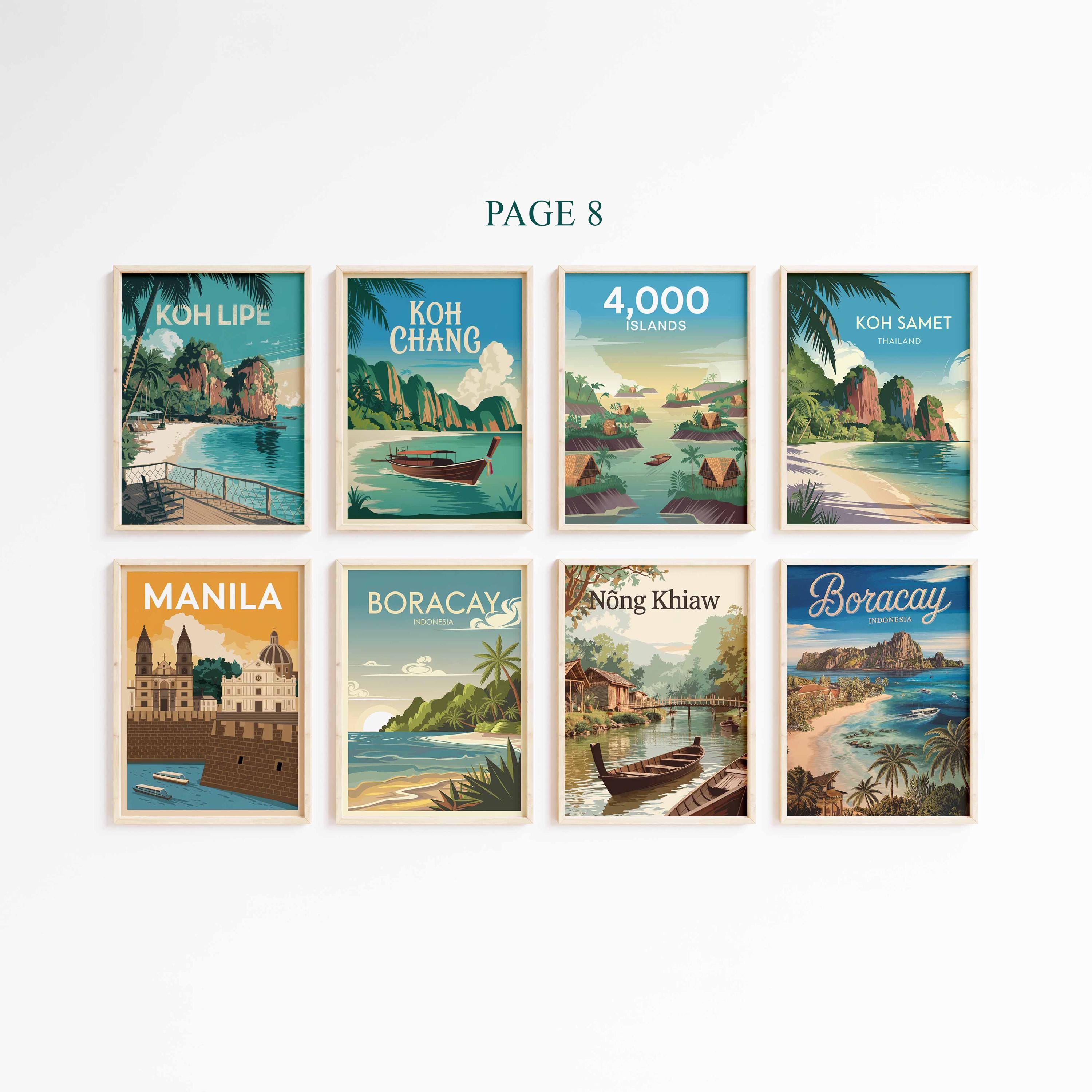 Southeast Asia Travel Poster Set: Retro Asian Art Prints - Etsy