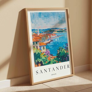 Santander Spain Poster: Coastal Travel Print, Cantabria Wall Art - Etsy