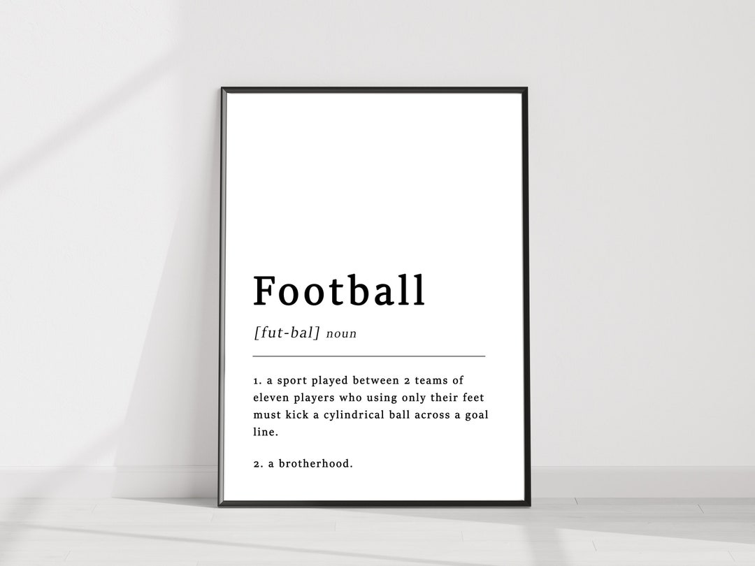 Definition of Football Quote Poster Print, Football Print, Kids Bedroom ...