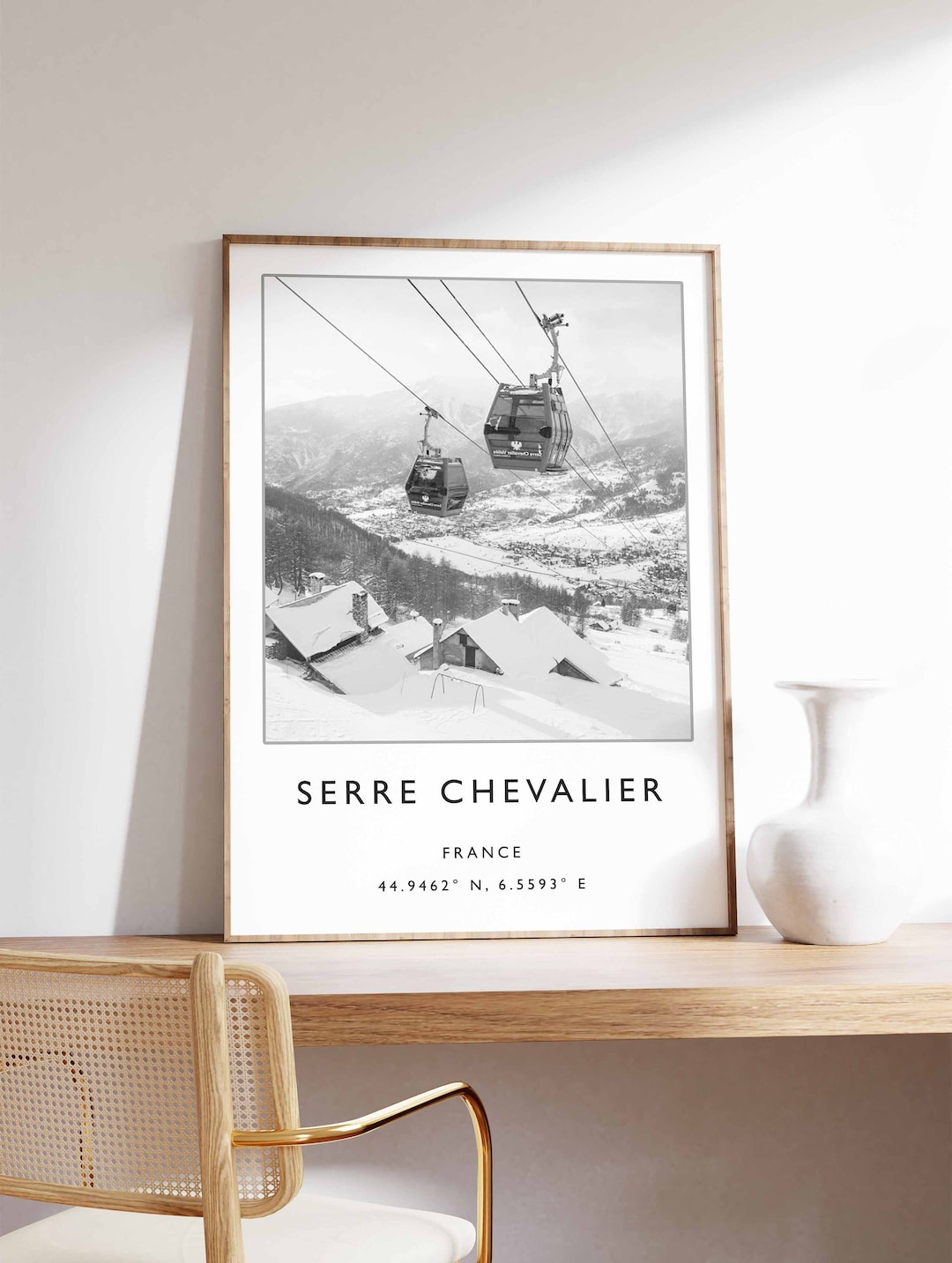 Serre Chevalier Poster, Serre Chevalier Ski Print, Skiing Poster ...