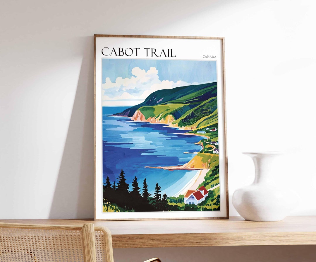 Cabot Trail Poster, Cabot Trail Art, Canadian Travel Print, Canada ...