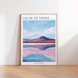 Salar De Uyuni Poster, Bolivia Travel Print, Bolivian Decor, South ...