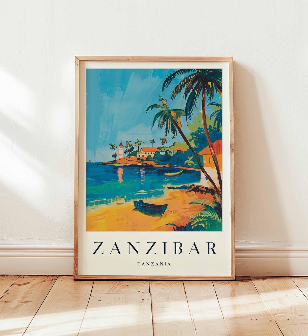 Zanzibar Travel Poster: Tanzania Print, East Africa Wall Art - Etsy UK