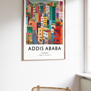 Addis Ababa Travel Poster, Addis Ababa Travel Print, Ethiopia Travel ...