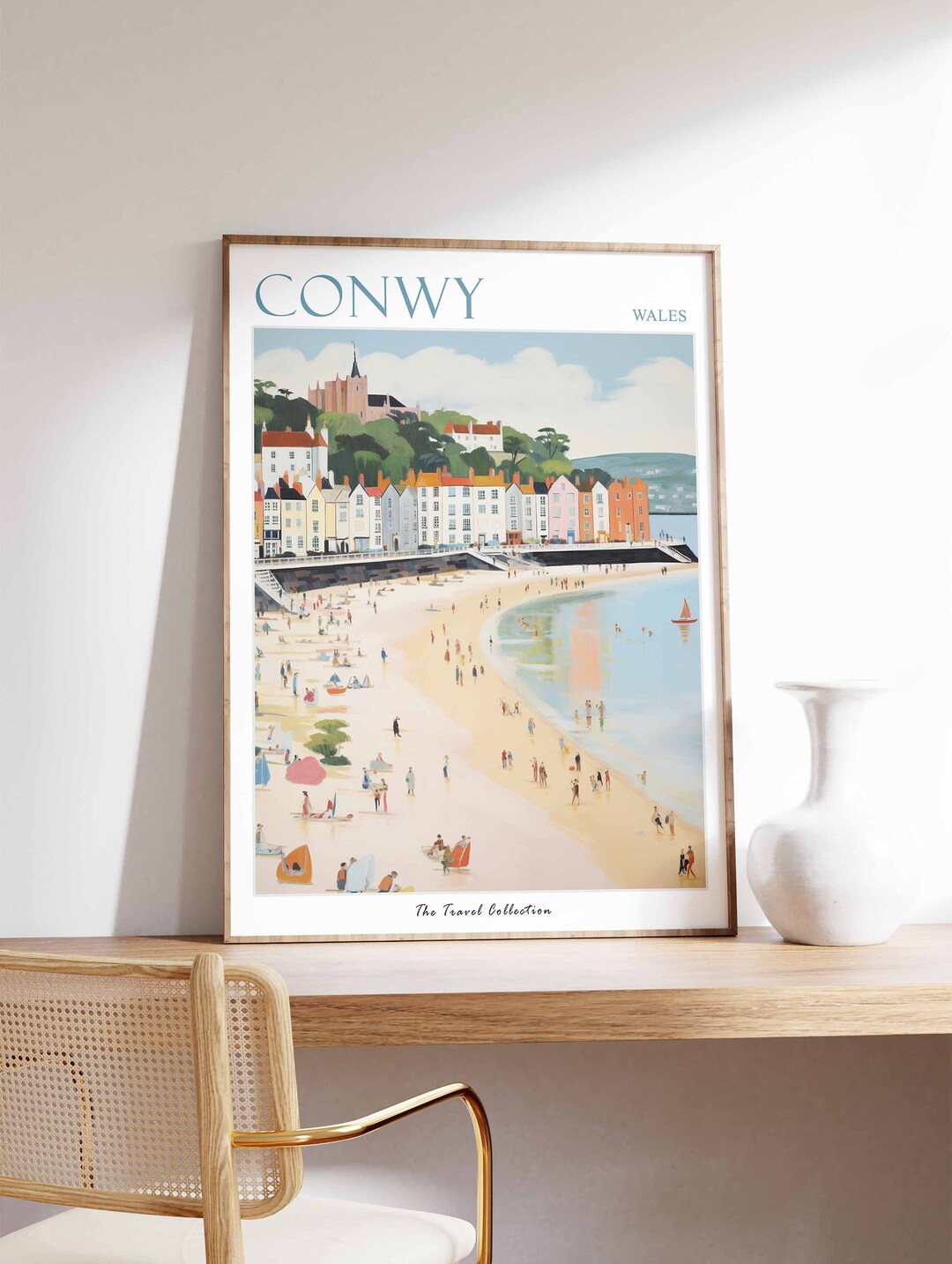 Conwy Castle Travel Poster: Vintage Welsh Art Print - Etsy