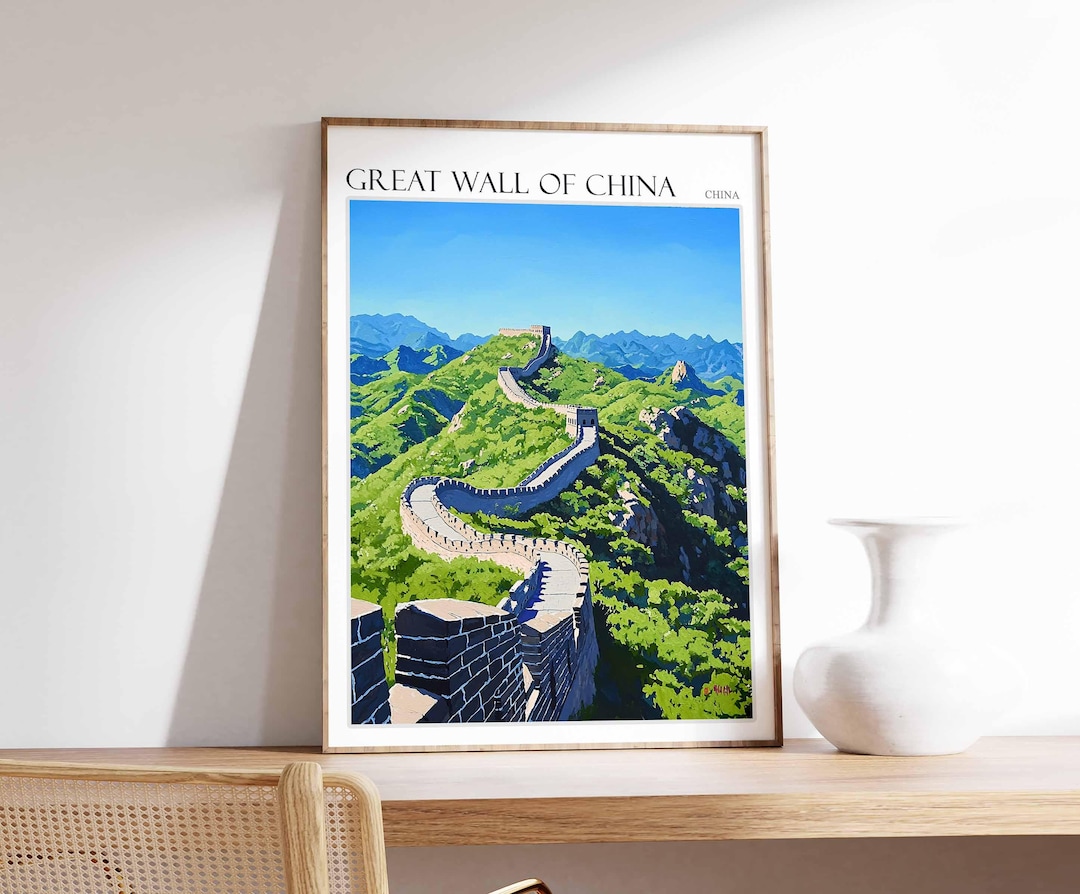 Great Wall of China Poster, Great Wall of China Travel Print, Chinese ...
