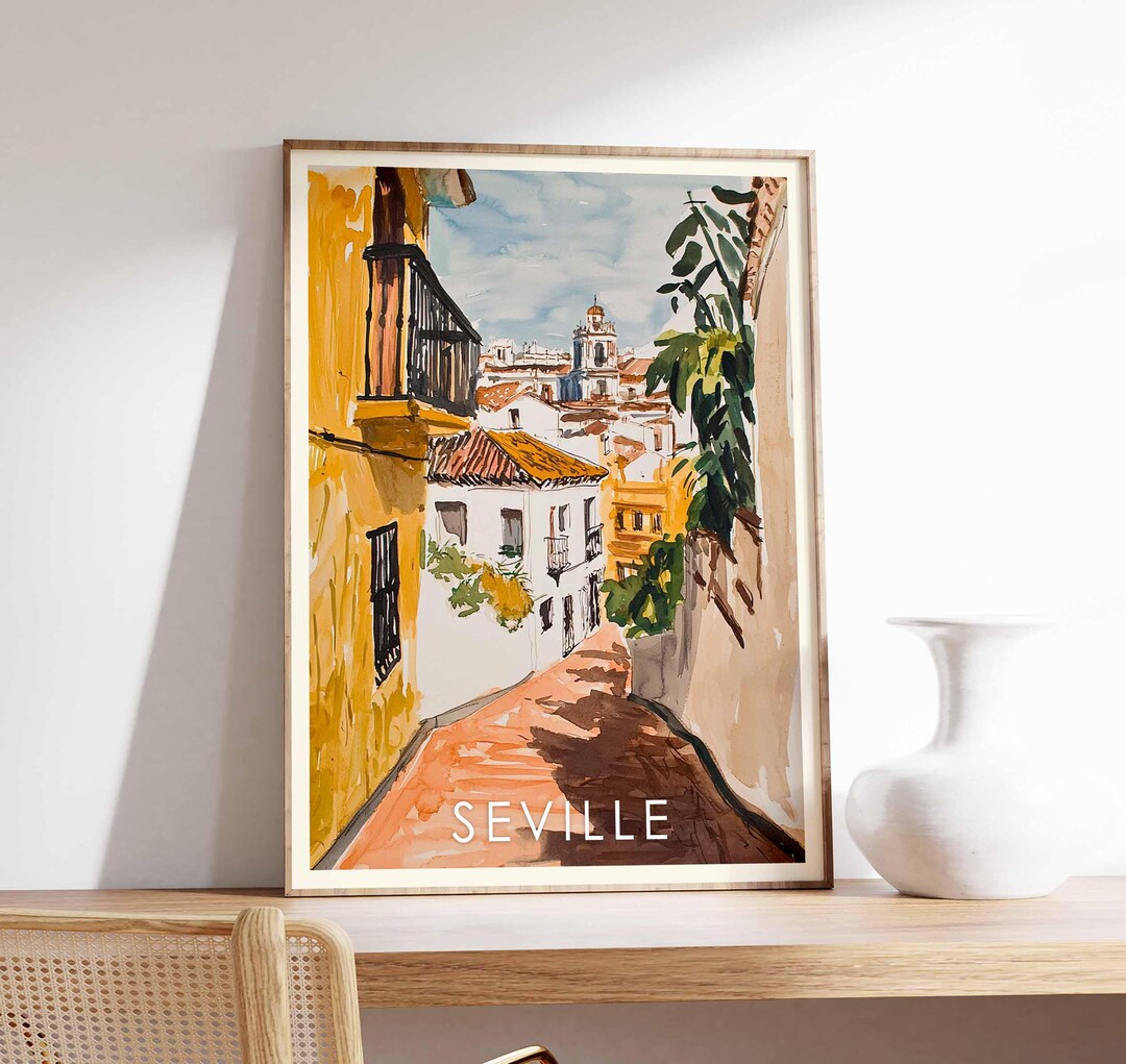 Seville Poster, Spain Poster, Seville Wall Art, Seville Print, Seville ...