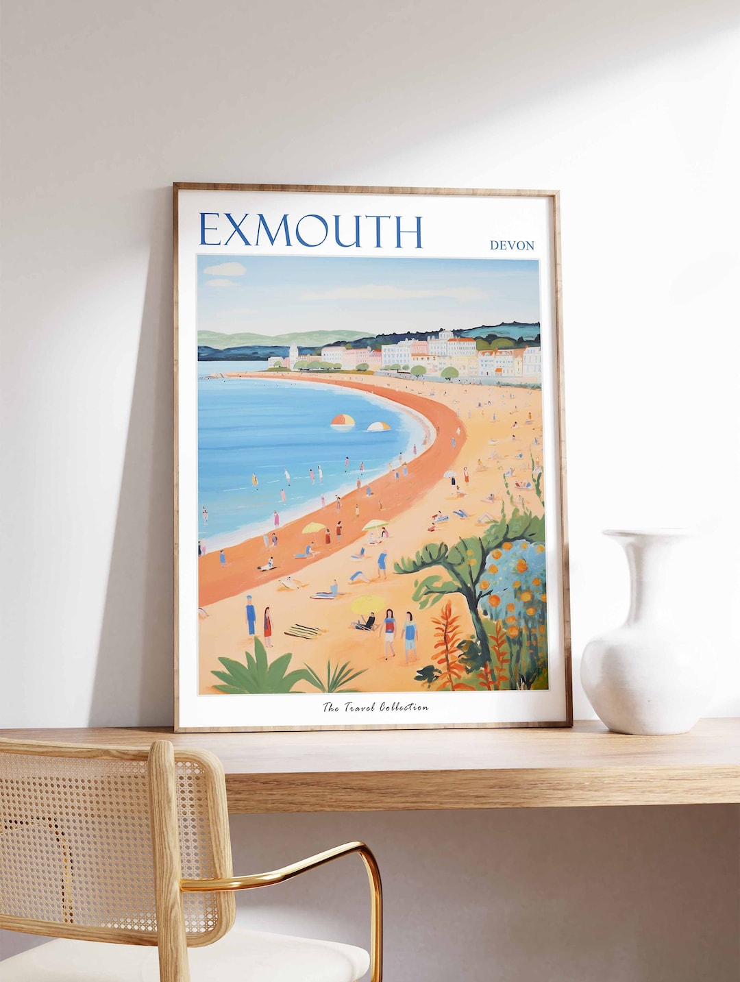 Exmouth Poster, Exmouth Travel Print, Devon Travel Poster, British ...