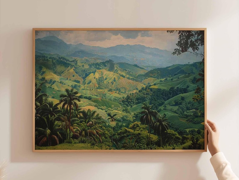 Colombia Travel Poster: South America Landscape Art Print - Etsy