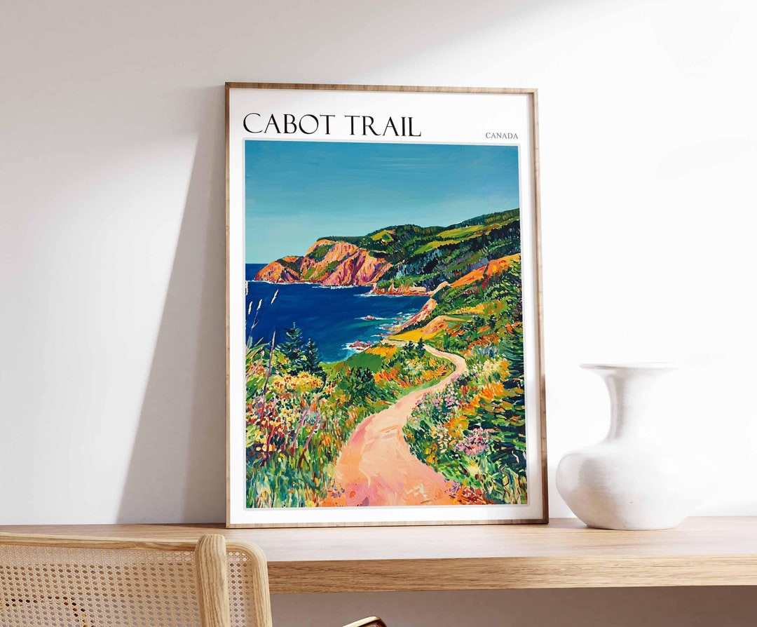 Cabot Trail Poster, Cabot Trail Art, Canadian Travel Print, Canada ...