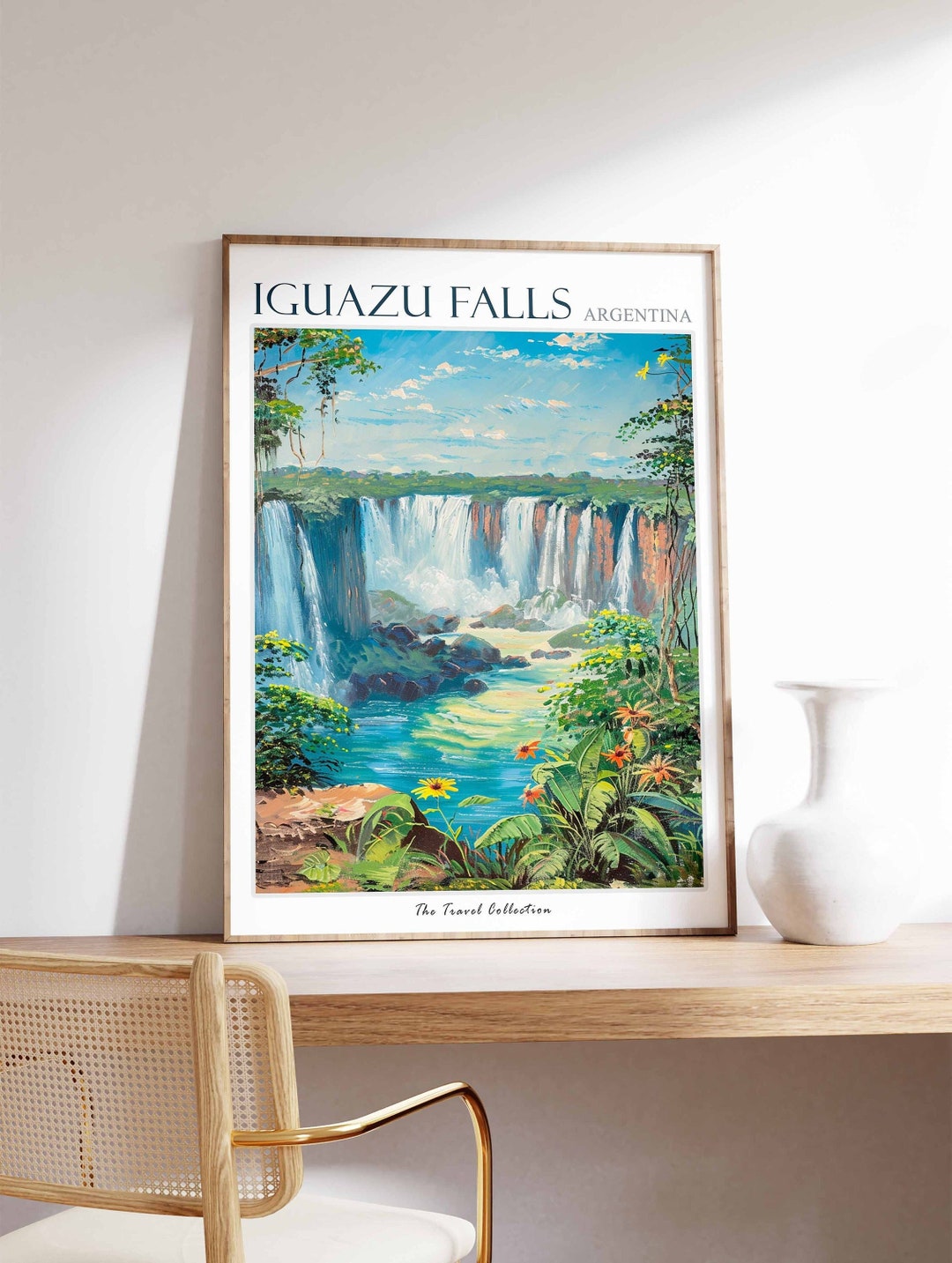Iguazu Falls Poster, Iguazu Falls Travel Print, Argentina Travel Poster ...